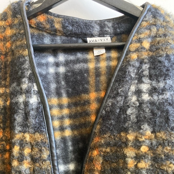 Ava & Viv | Jackets & Coats | Ava Viv Plaid Cardigan Over Coat | Poshmark